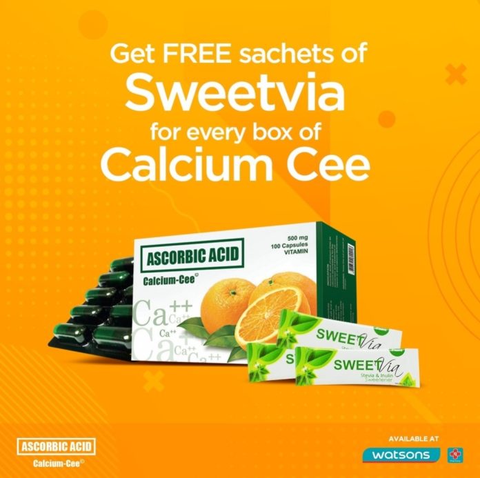 Calcium Cee’s SweetVia deal at Watsons - Philippines Graphic
