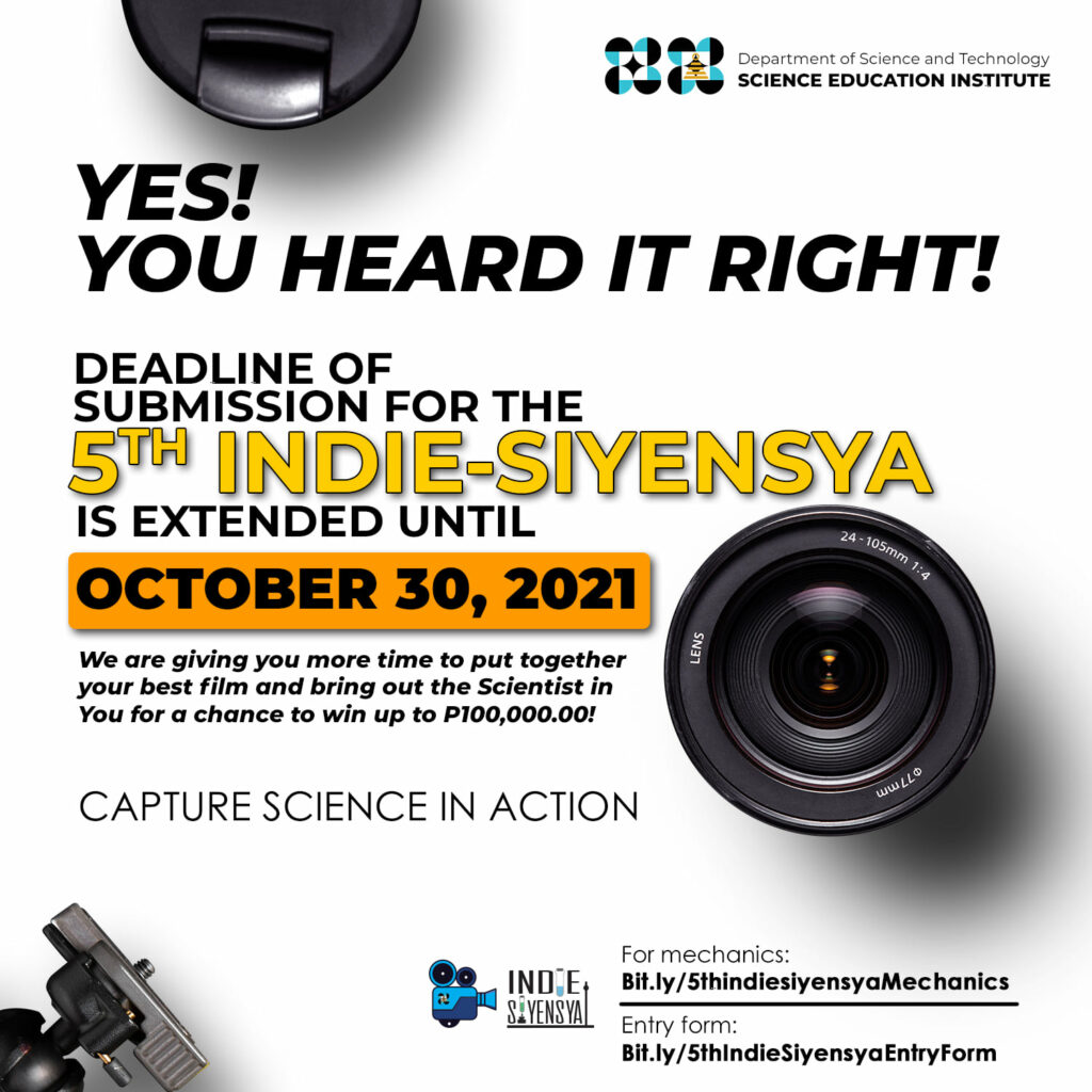 DOST-SEI’s extends deadline for Indie-Siyensya filmmaking plum ...