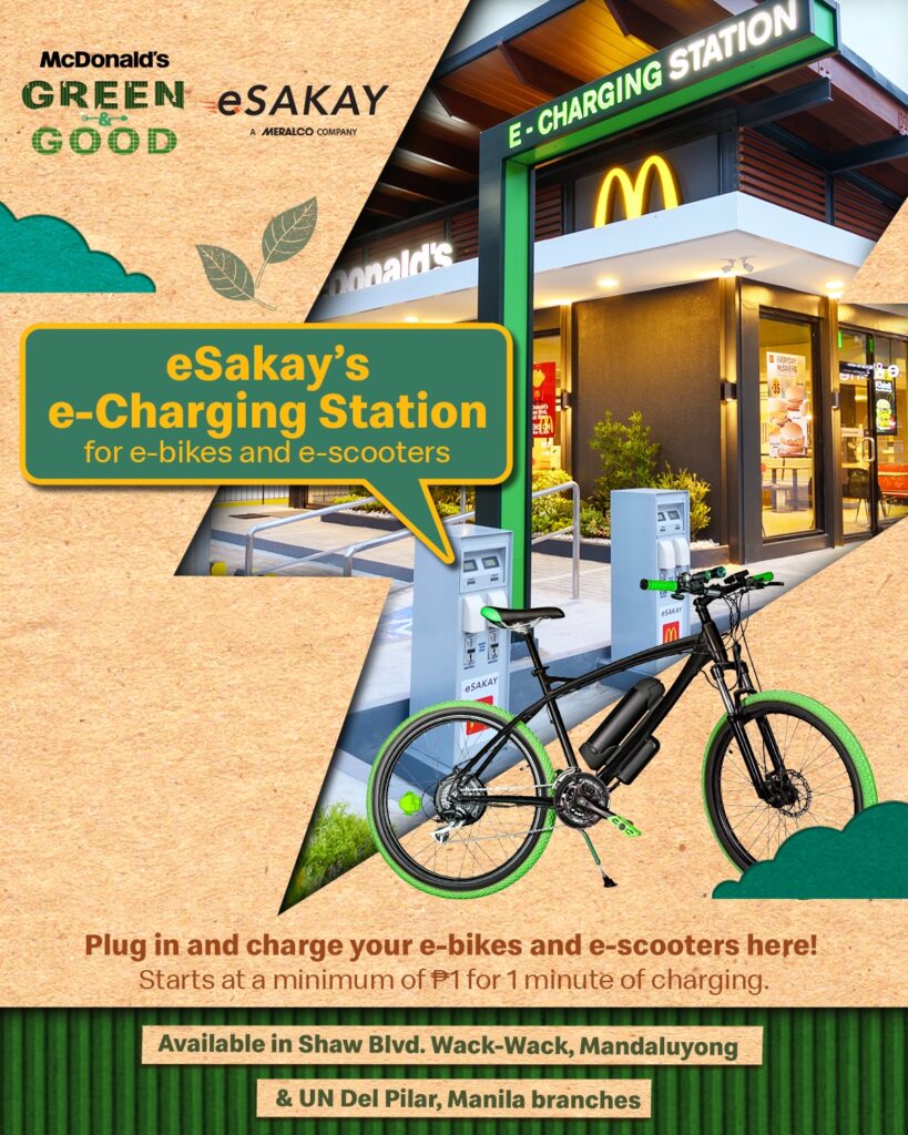 eSakay installs EV charging stations in McDonald’s stores - Philippines ...