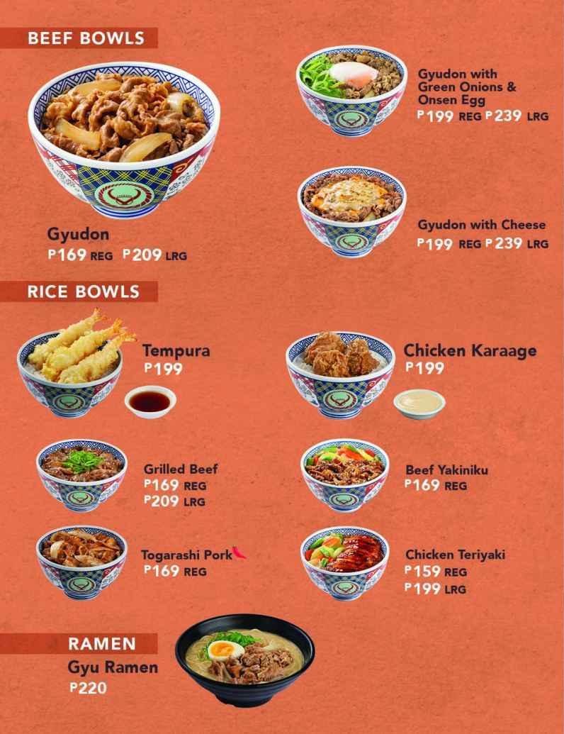 Yoshinoya Beef Bowl Menu Yoshinoya Delivery In Singapore | Foodpanda