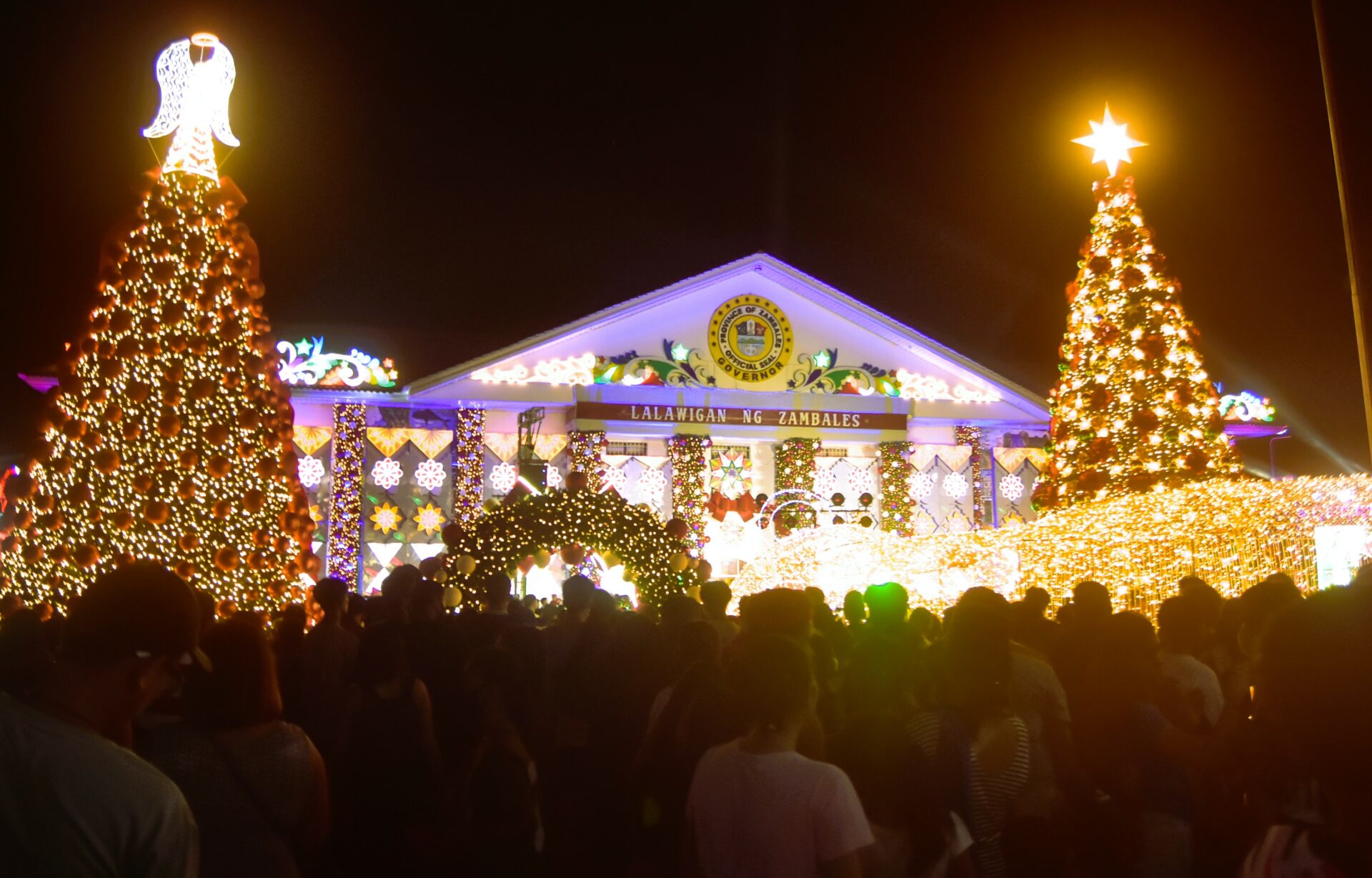 Zambales lights up giant trees to start Christmas season - Philippines ...