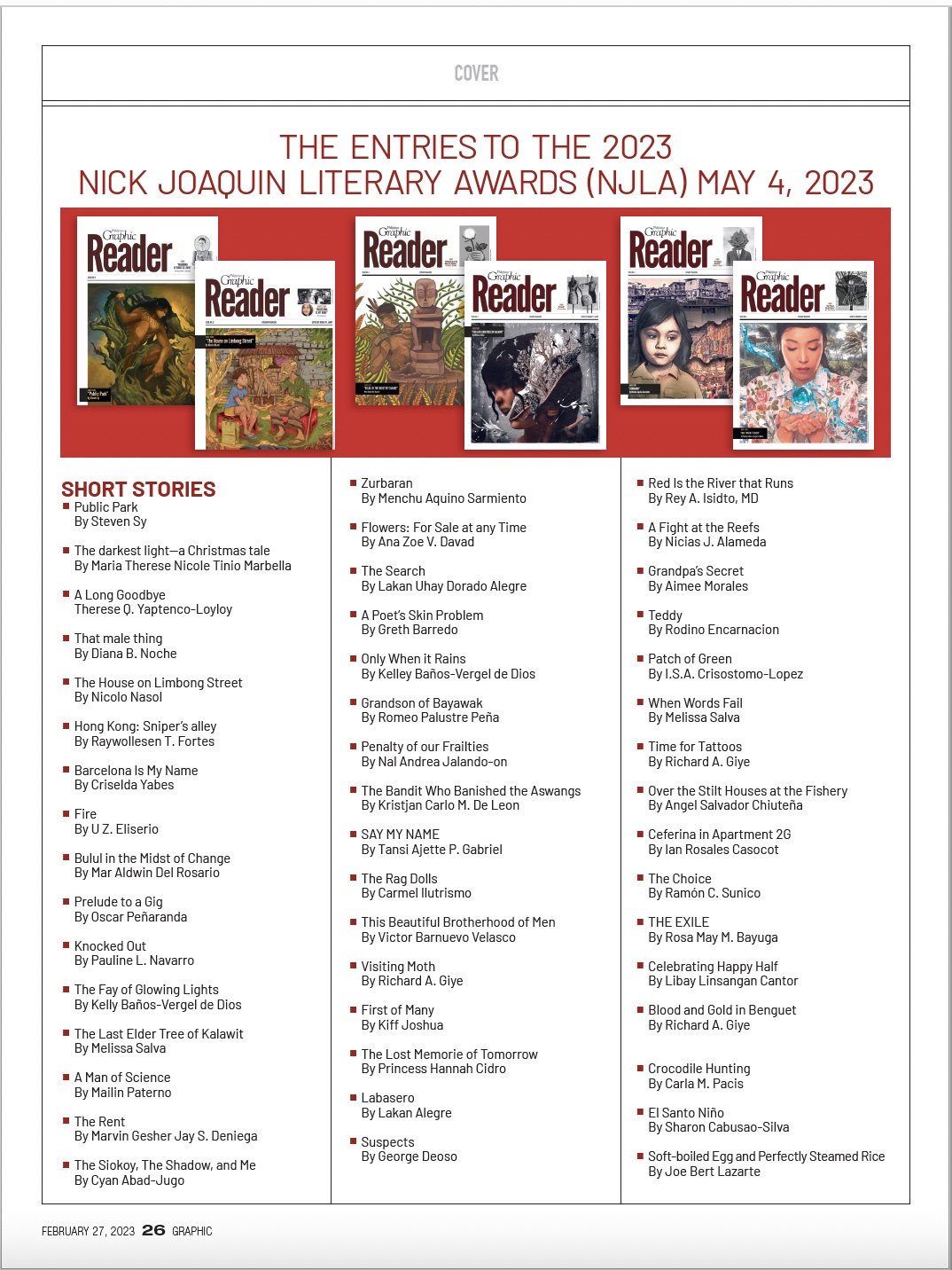 NJLA 2023: Return of a Literary Tradition - Philippines Graphic