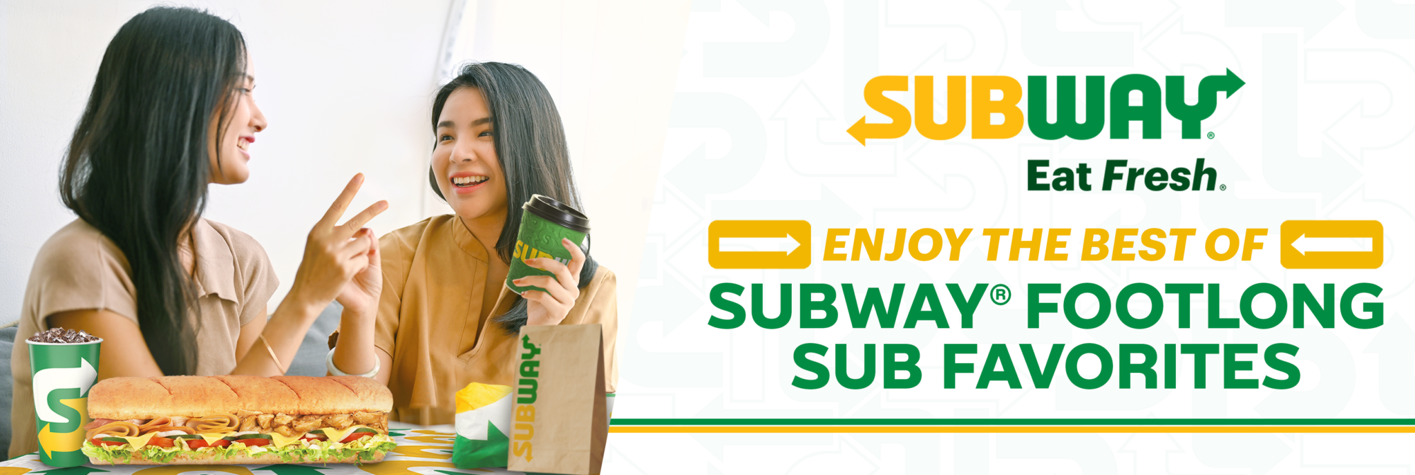 Enjoy the Best of Subway® Footlong Sub Favorites - Philippines Graphic