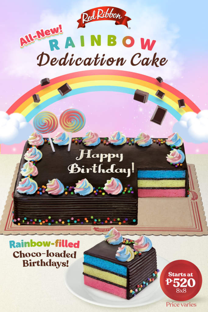 Give your child a colorful, chocolate-rich birthday with Red Ribbon’s ALL-NEW Rainbow Dedication ...