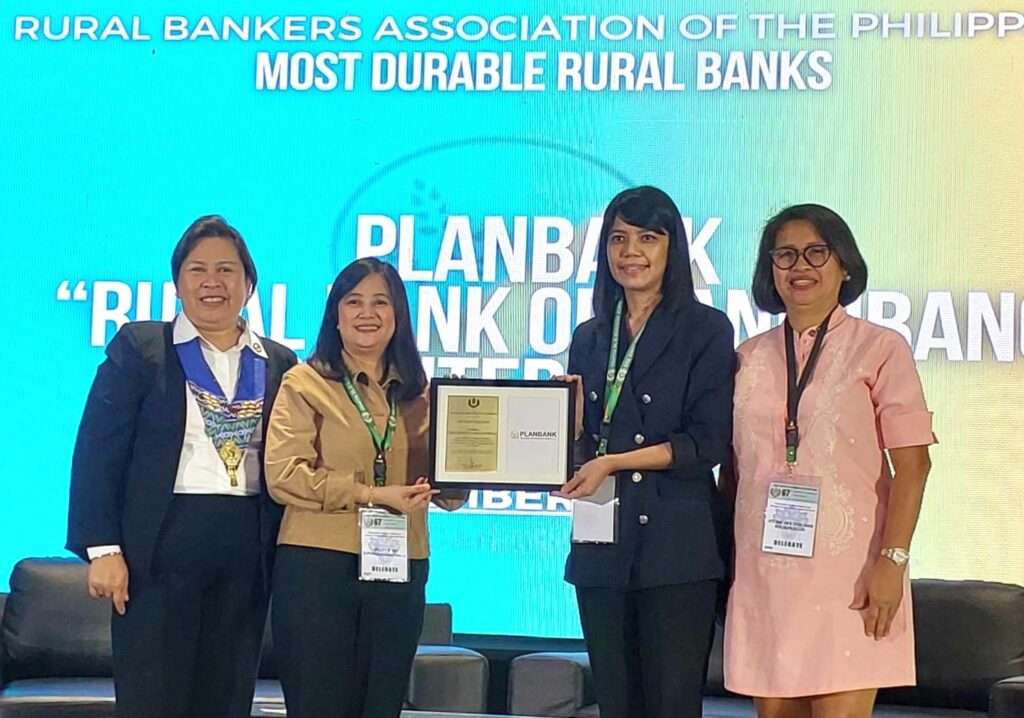 Planbank named "Most Durable Rural Bank" by RBAP - Philippines Graphic