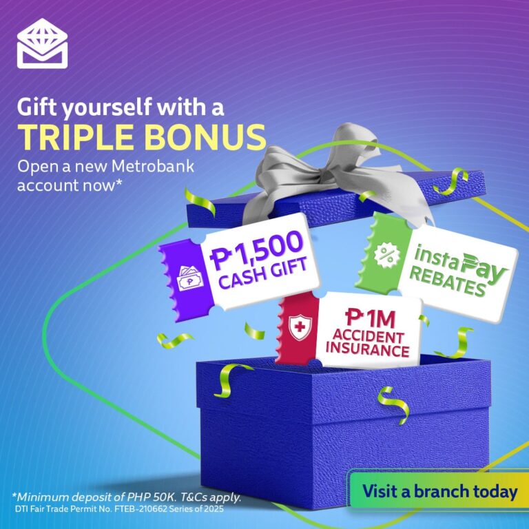 Open one deposit account, get rewarded 3x more: Metrobank wants to ...