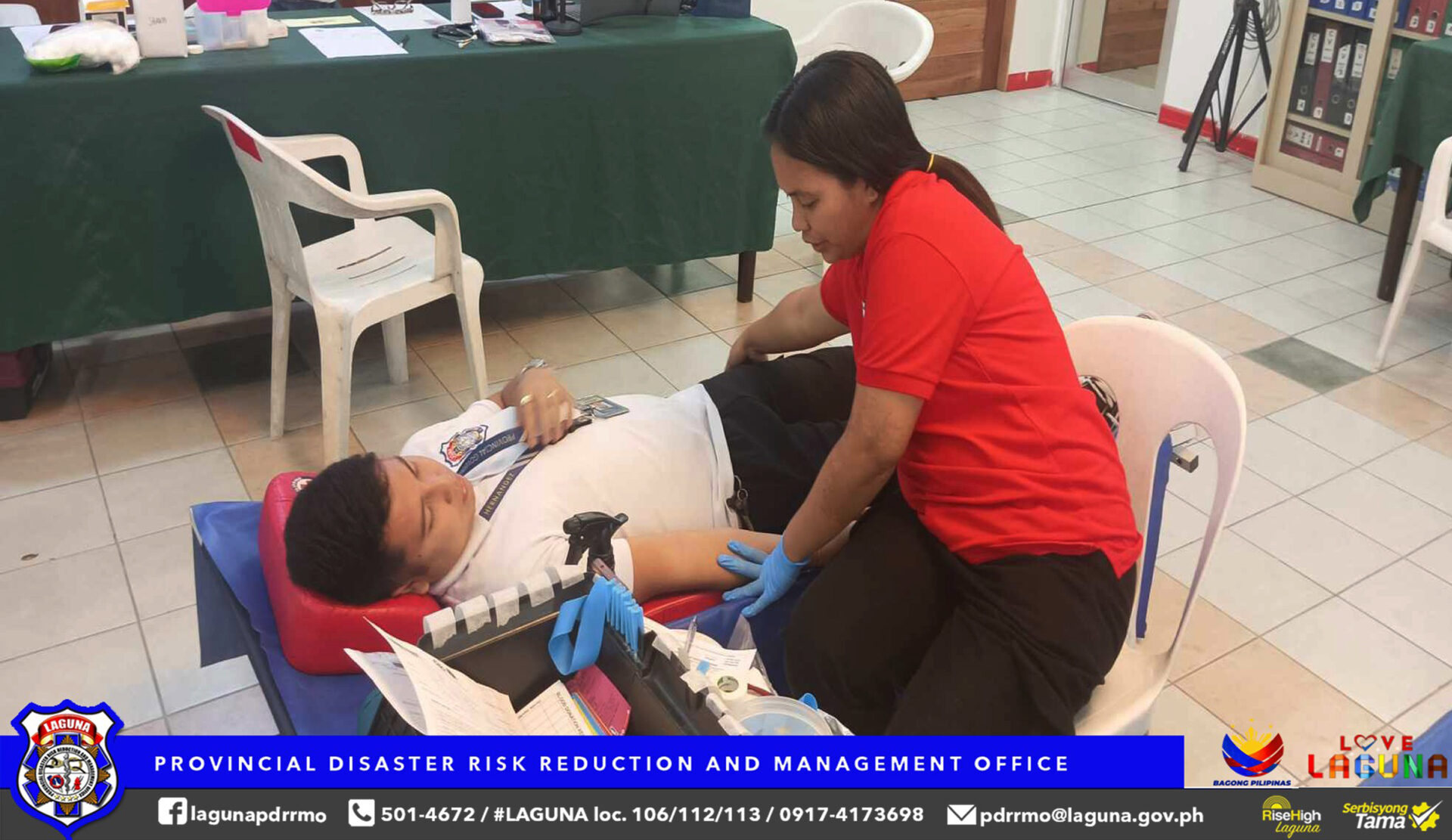 Laguna PDRRMO holds bloodletting activity at PRC-Laguna Chapter - Philippines Graphic