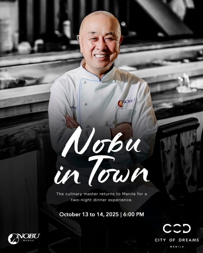 Chef Nobu Matsuhisa Returns to Nobu At City Of Dreams Manila This ...