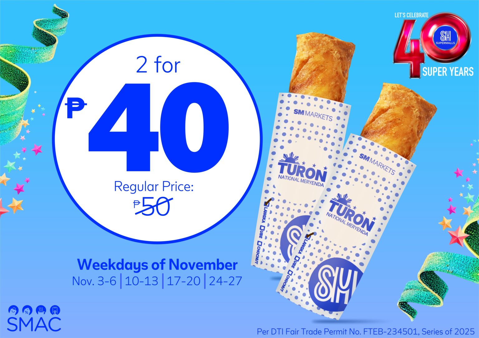 SM Markets Marks 40 Years, Kicks Off Holiday Promos - Philippines Graphic