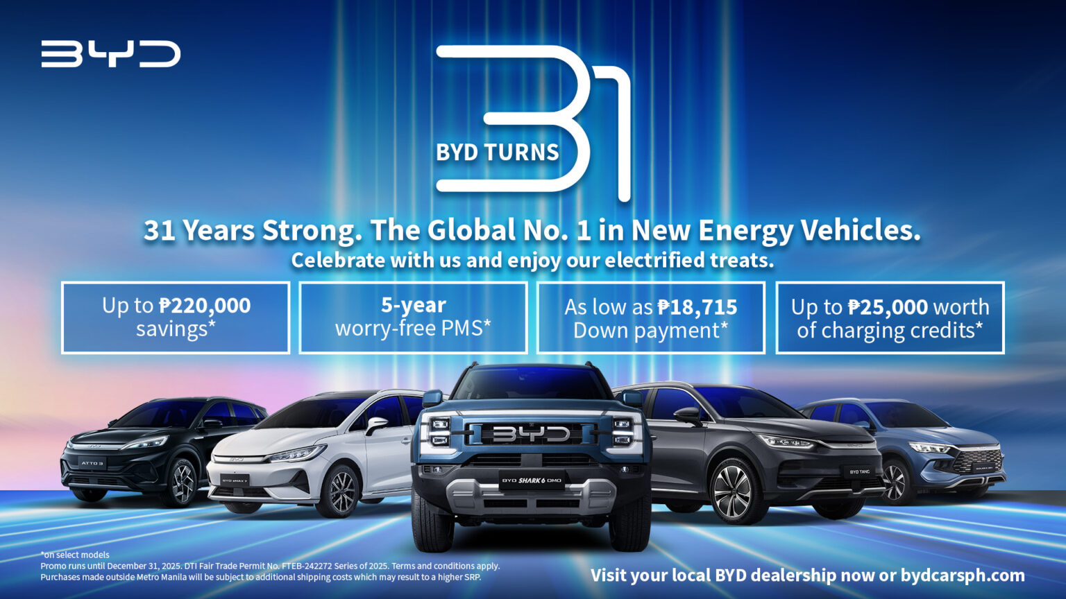 BYD Celebrates 31 Years with Exclusive Offers - Philippines Graphic