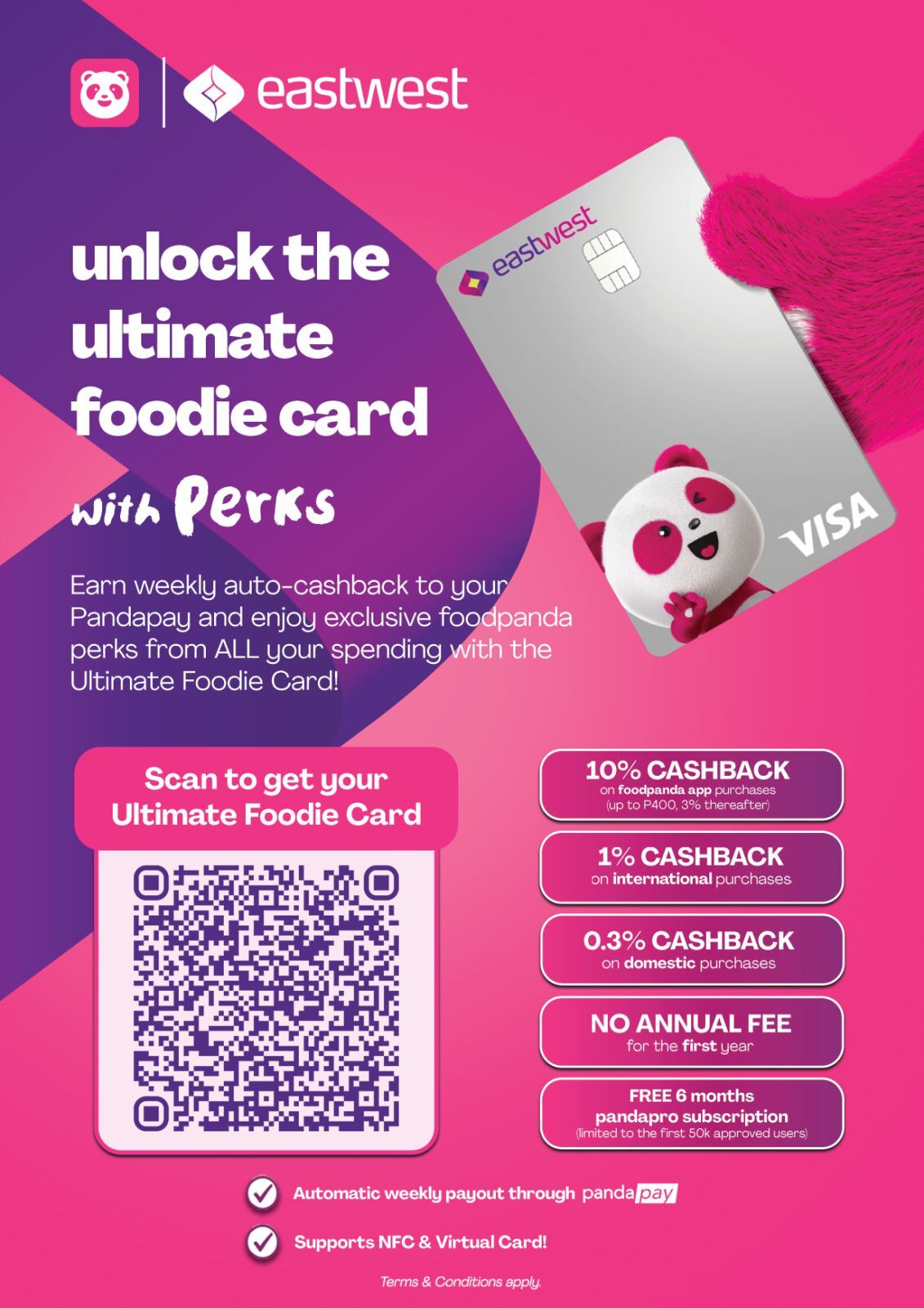 The Ultimate Foodie Card Is Here! EastWest, foodpanda, and Visa Launch ...