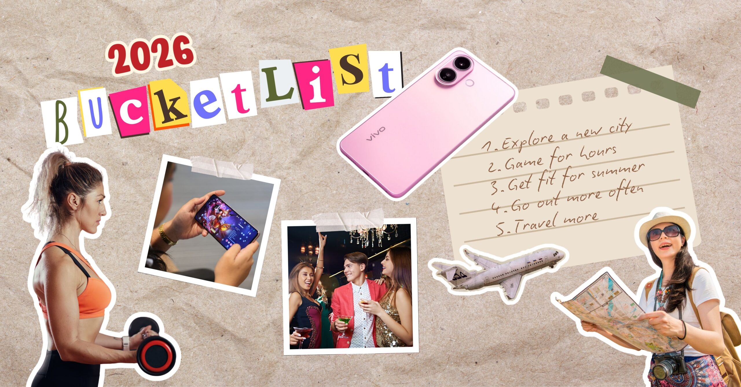 Fulfill your 2026 bucket list with vivo V60 Lite - Philippines Graphic